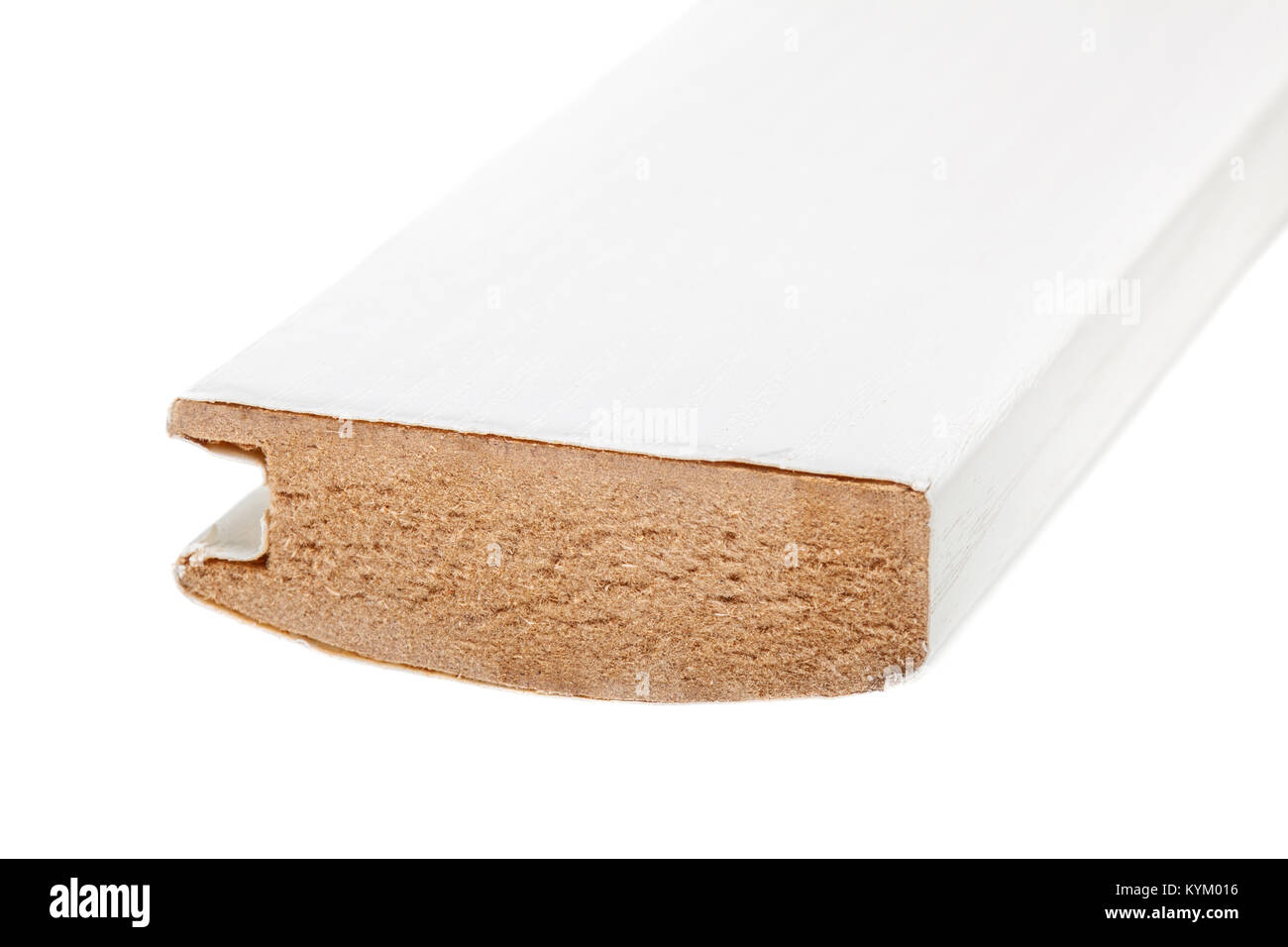 white long molding made of mdf, against white background Stock Photo ...