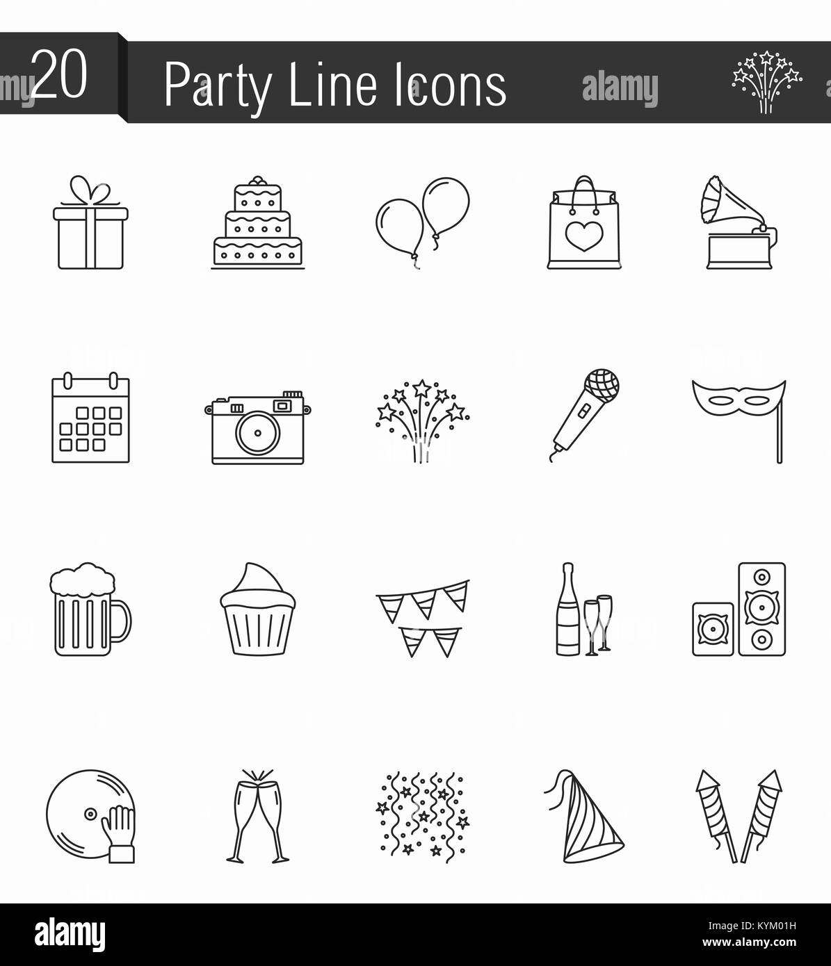 Gift box hat party Black and White Stock Photos & Images - Alamy