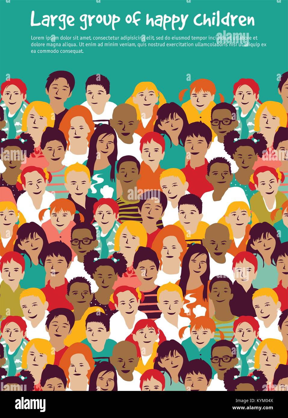 Children Faces Illustration High Resolution Stock Photography and ...