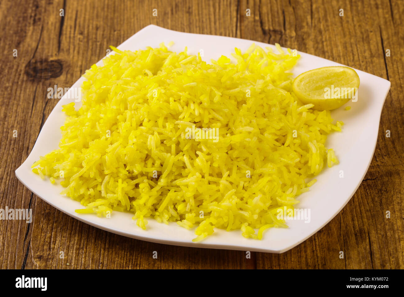 Indian traditional cuisine - Yellow Rice with Lime Stock Photo - Alamy