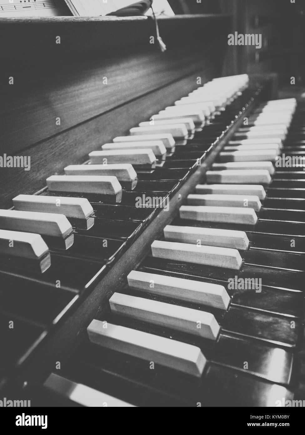 The keys of the organ in the close-up Stock Photo - Alamy