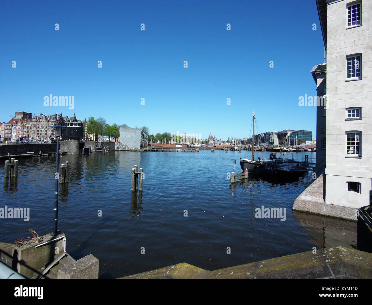A view of Oosterdok from Kattenburg, capturing the historical ...