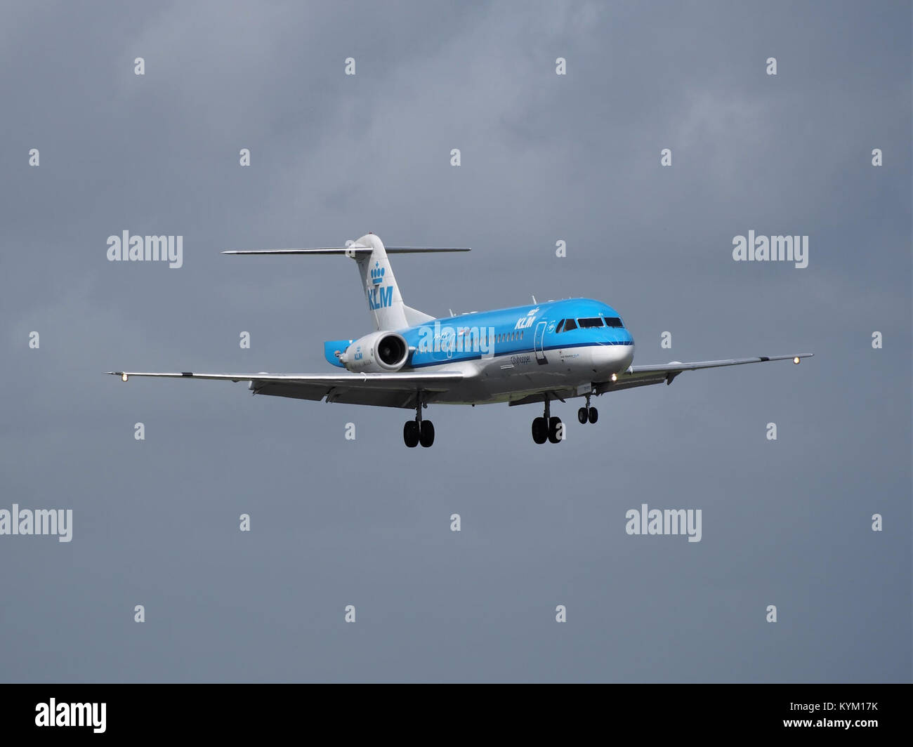 KLM Cityhopper Fokker F70 aircraft with registration PH-KZK landing on ...