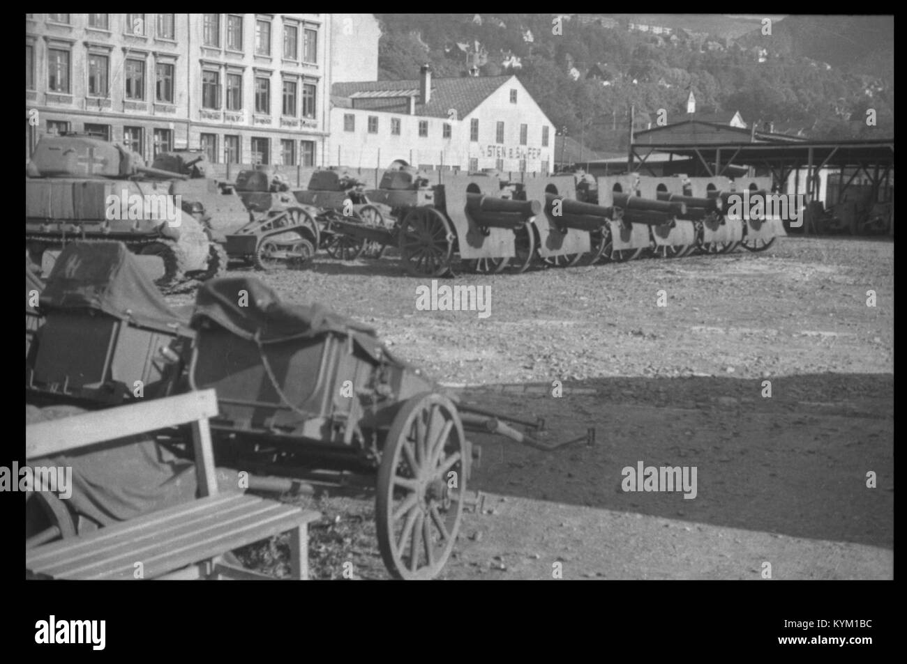 This image depicts the depot of German armament, showing military ...