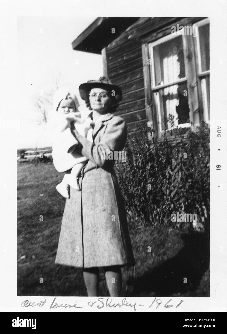 Photograph of Louise Bishop and her baby Shirley Bishop, captured in ...