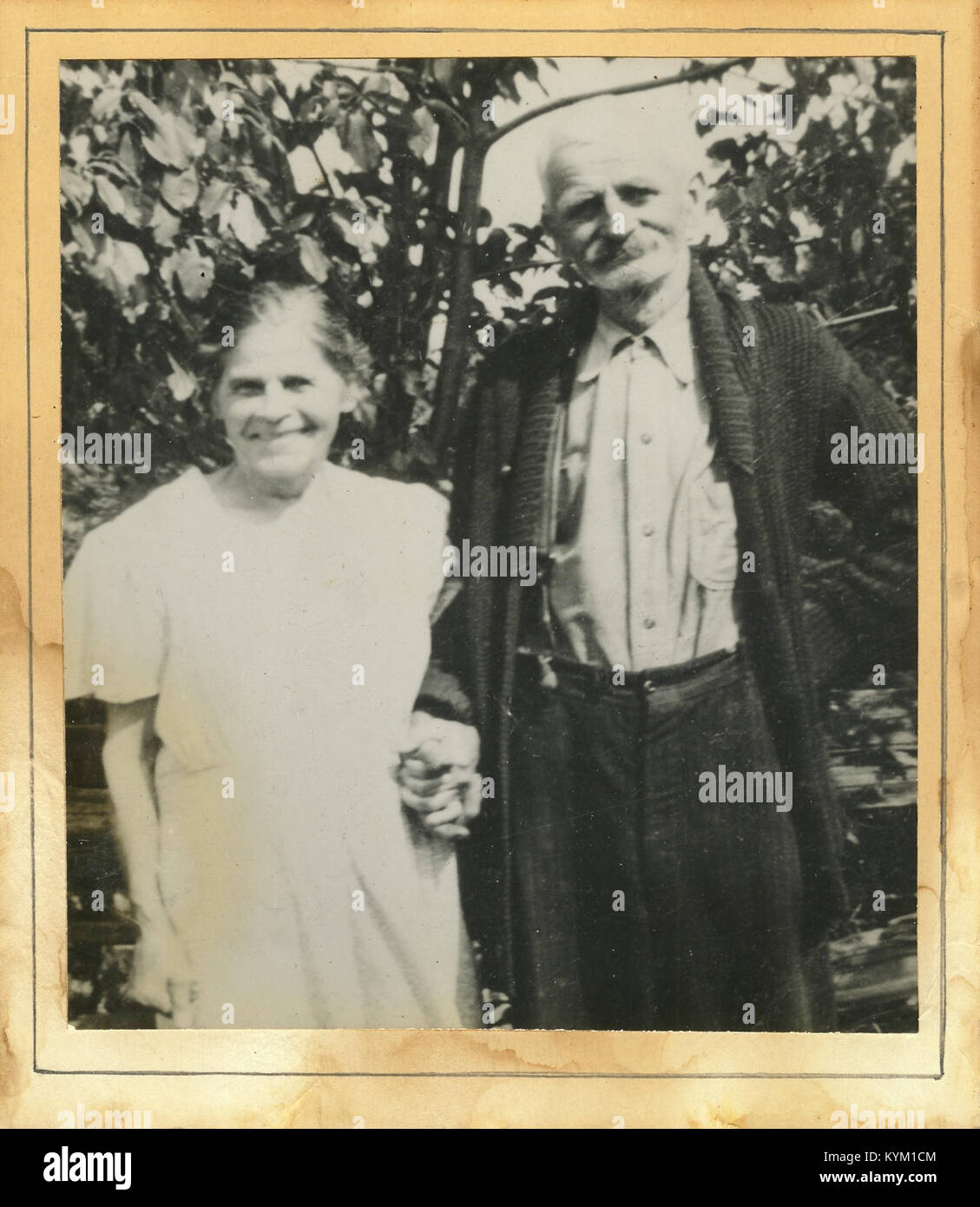 A portrait of Mr. and Mrs. William Warlich Sr., a couple photographed ...