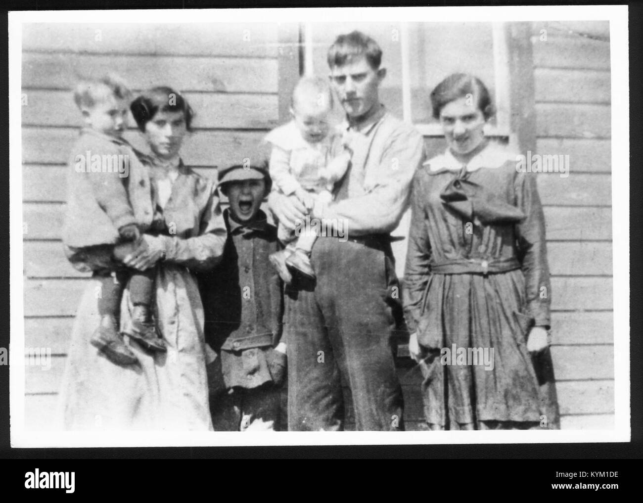 Portrait of the Hughes family in 1918, capturing a historical moment ...