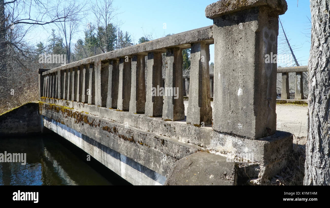 Photograph of an old concrete bridge on Highway 41 in Northbrook, taken ...