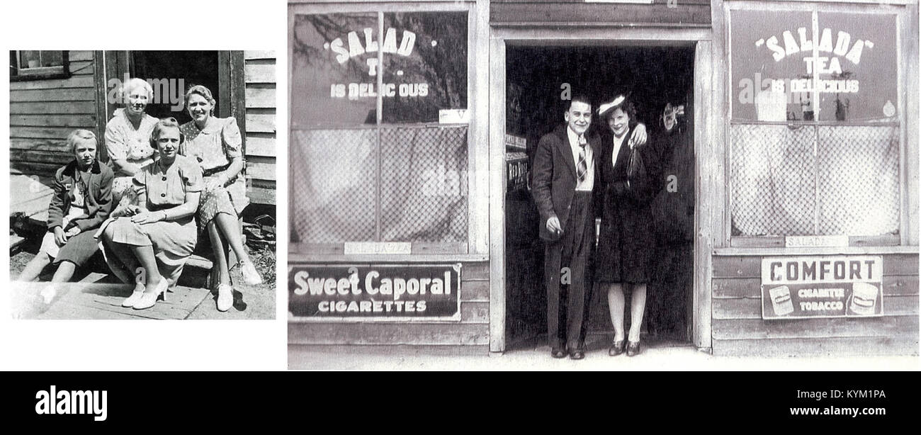 Family portrait of Wilma Cox and her daughters, Willard and Violet Tebo ...