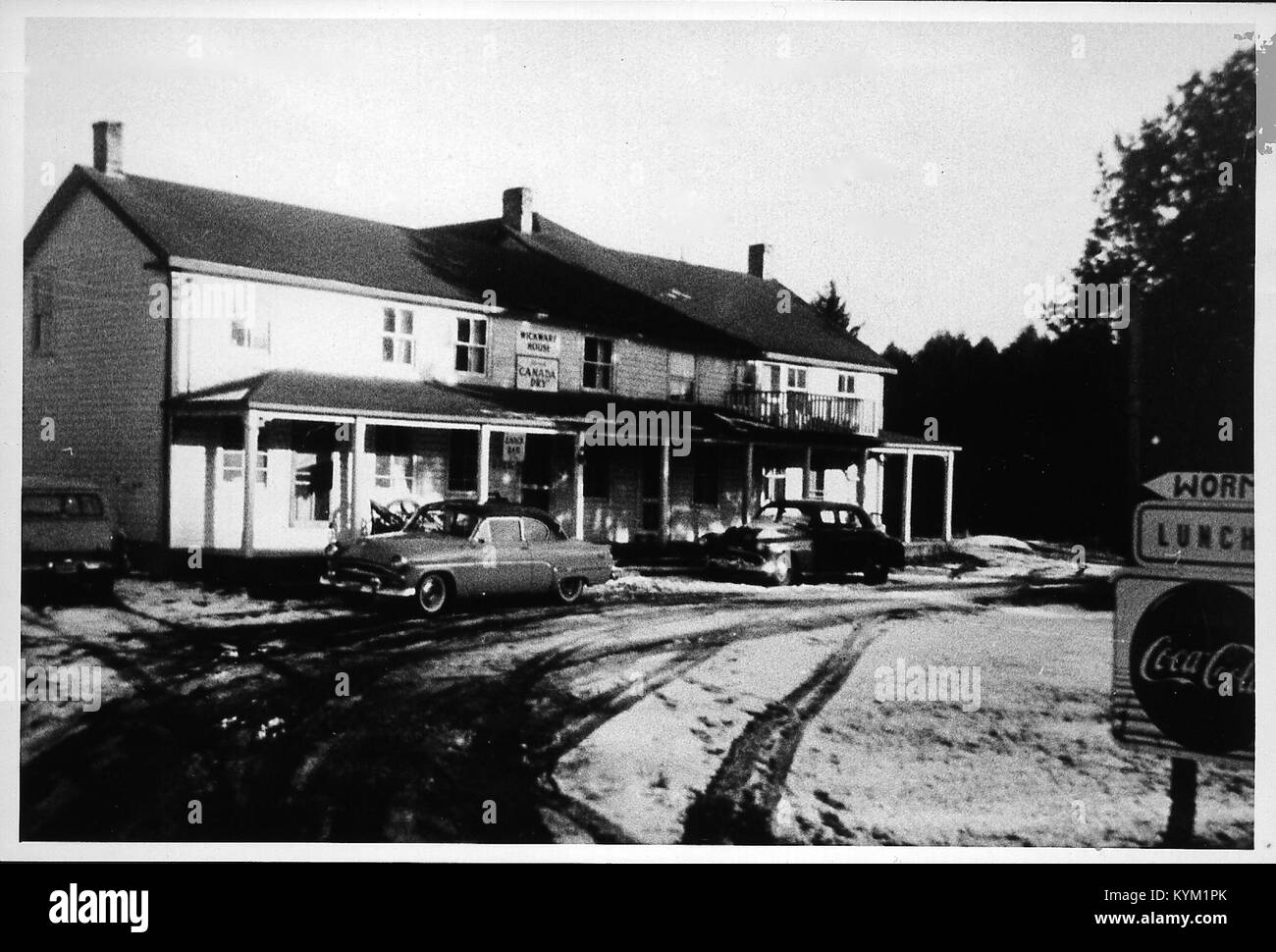 Photograph of the Wickware Hotel, with an unknown date, showcasing the ...
