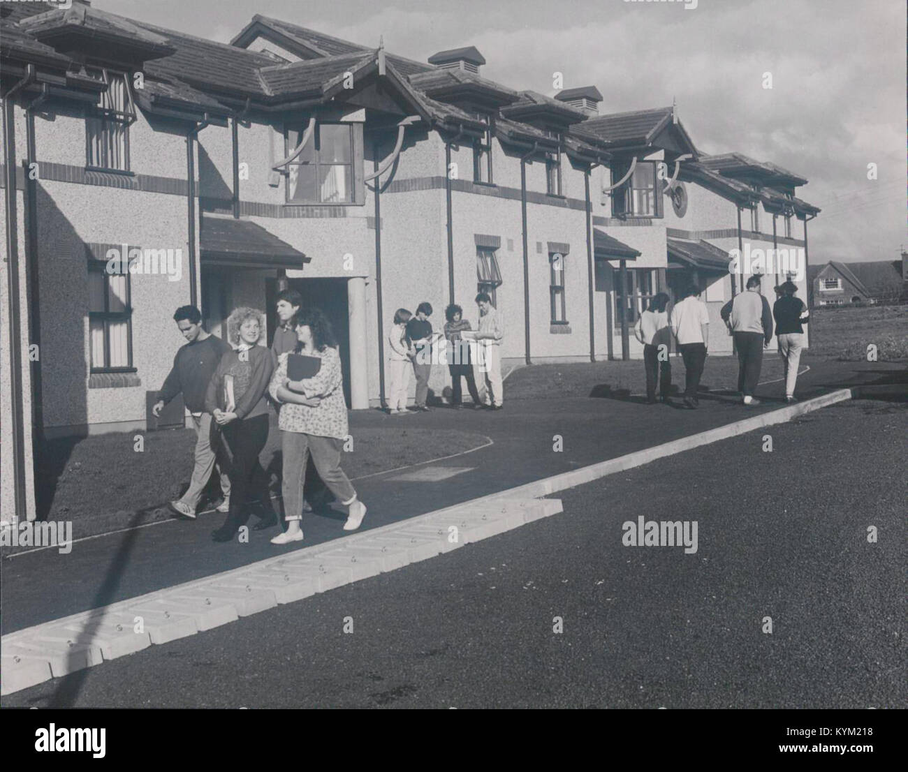 A historical image of Plassey Village student accommodation at the ...
