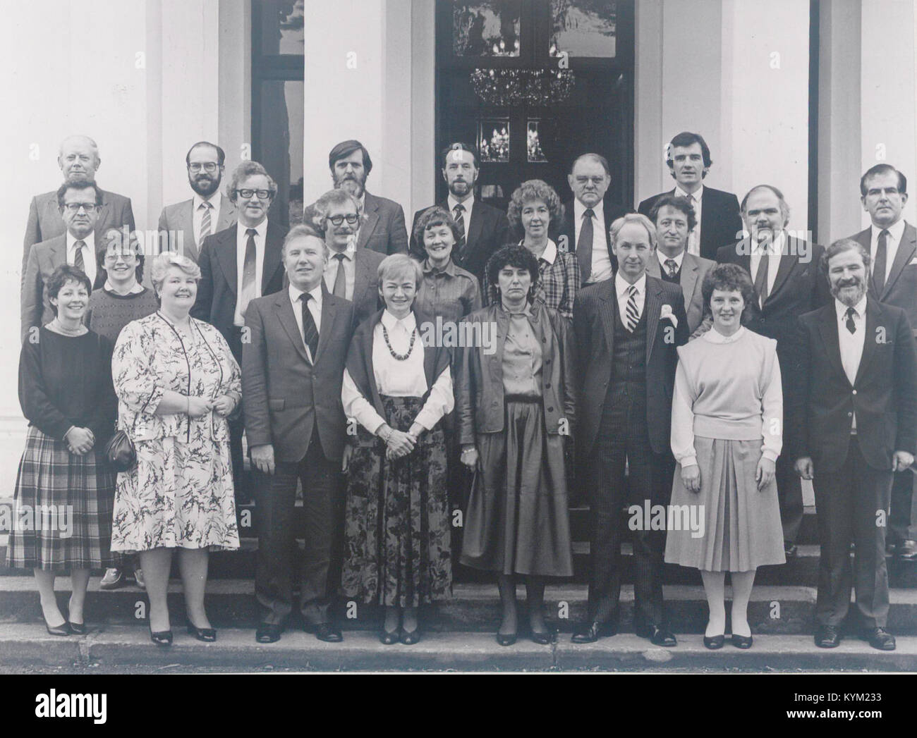 A photograph showing a meeting of the Curriculum and Examinations Board ...