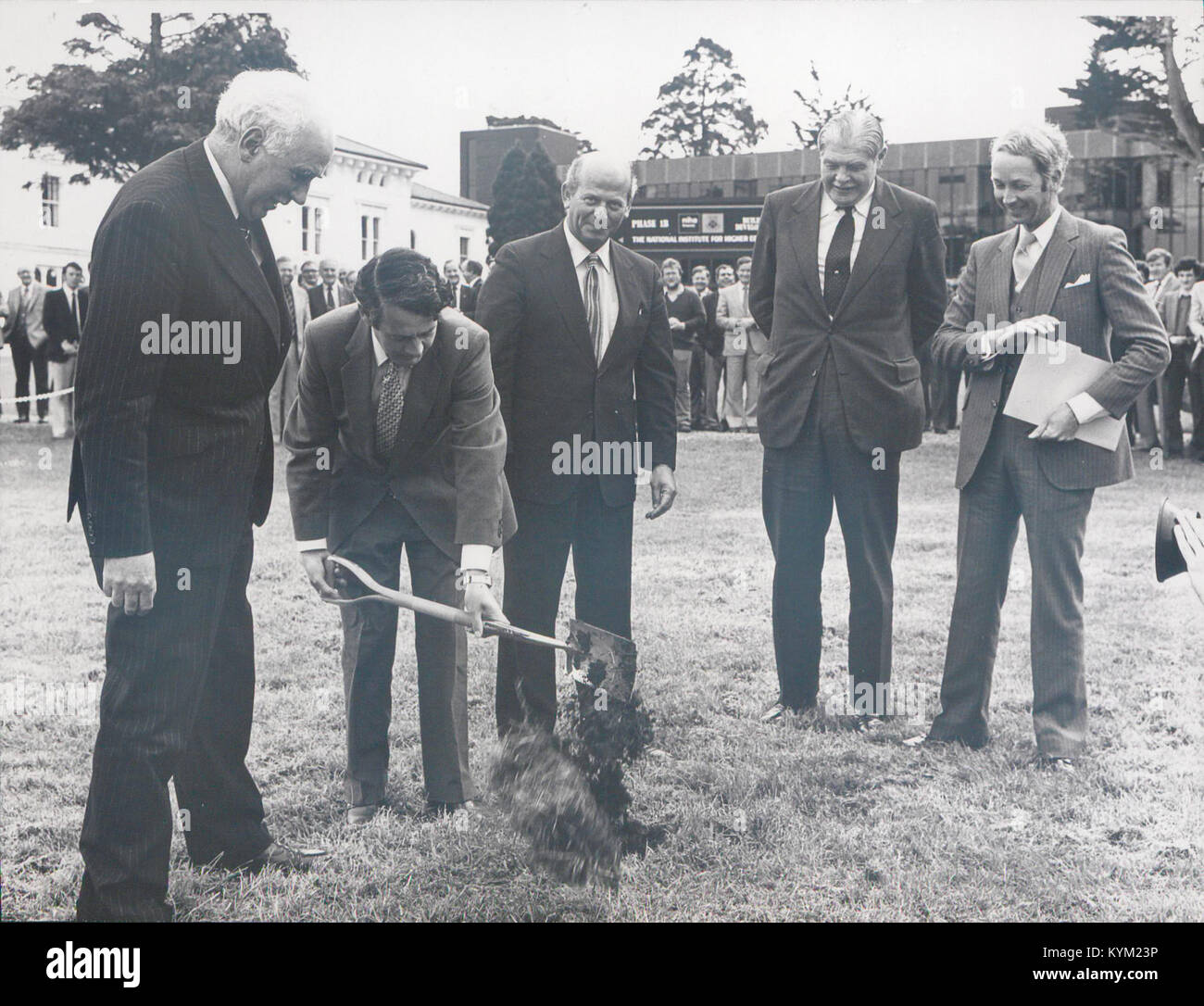 This image from Des O'Malley shows the sod turning ceremony for Phase ...
