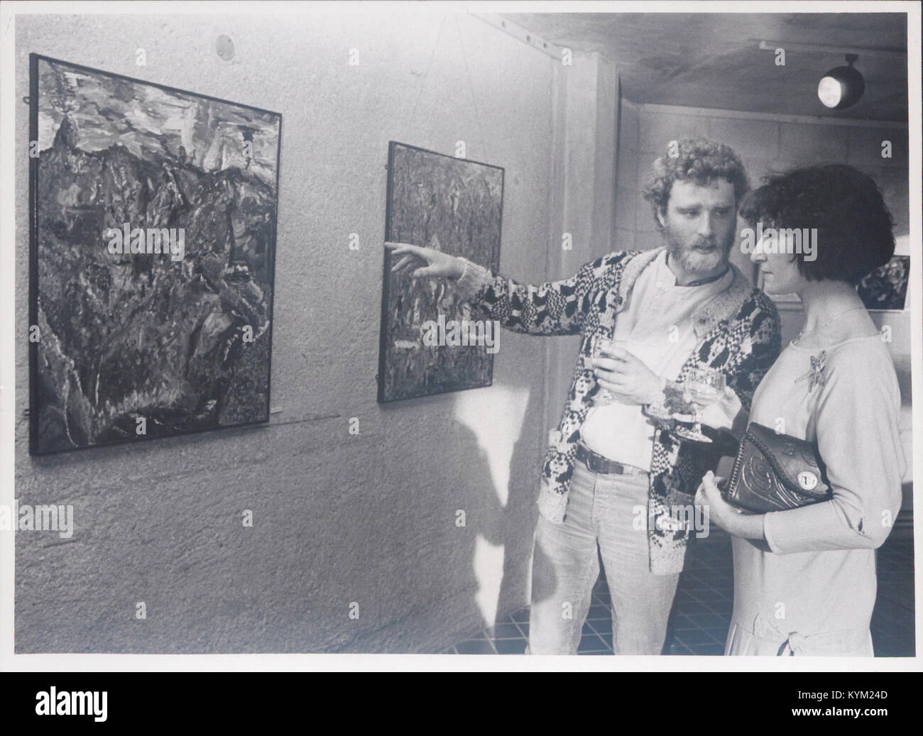 Bríd Frawley is photographed while observing a painting at the National ...