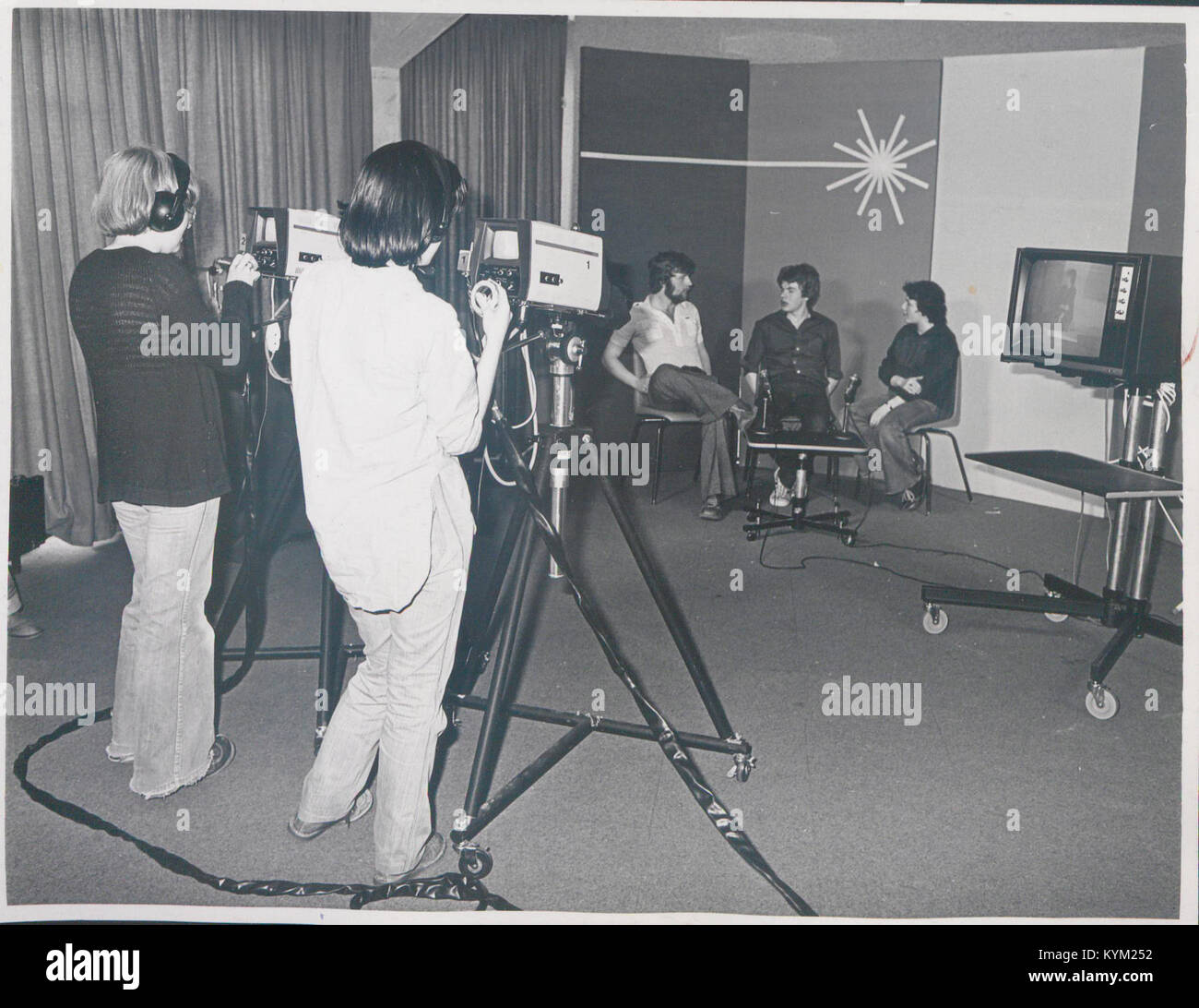 Photograph from a filming session at the Northern Ireland Hospice (NIHE ...