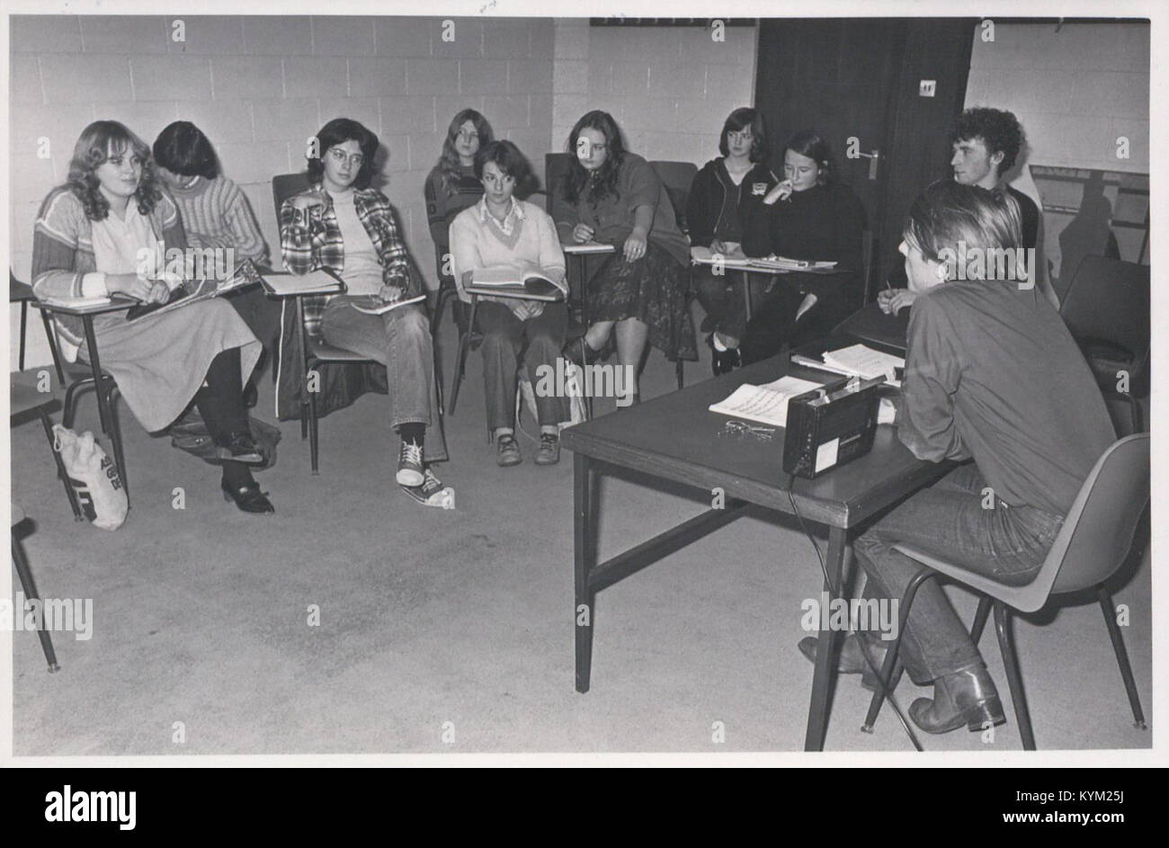 A lecture taking place at the Northern Ireland Higher Education (NIHE ...