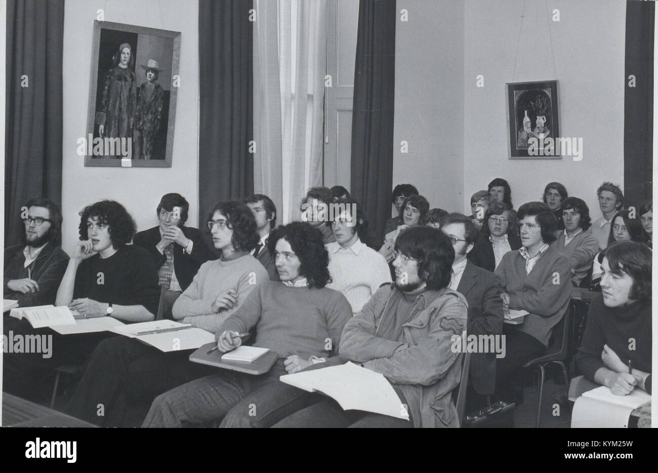 Photograph of the Class of First Year Students in 1972, showing a group ...