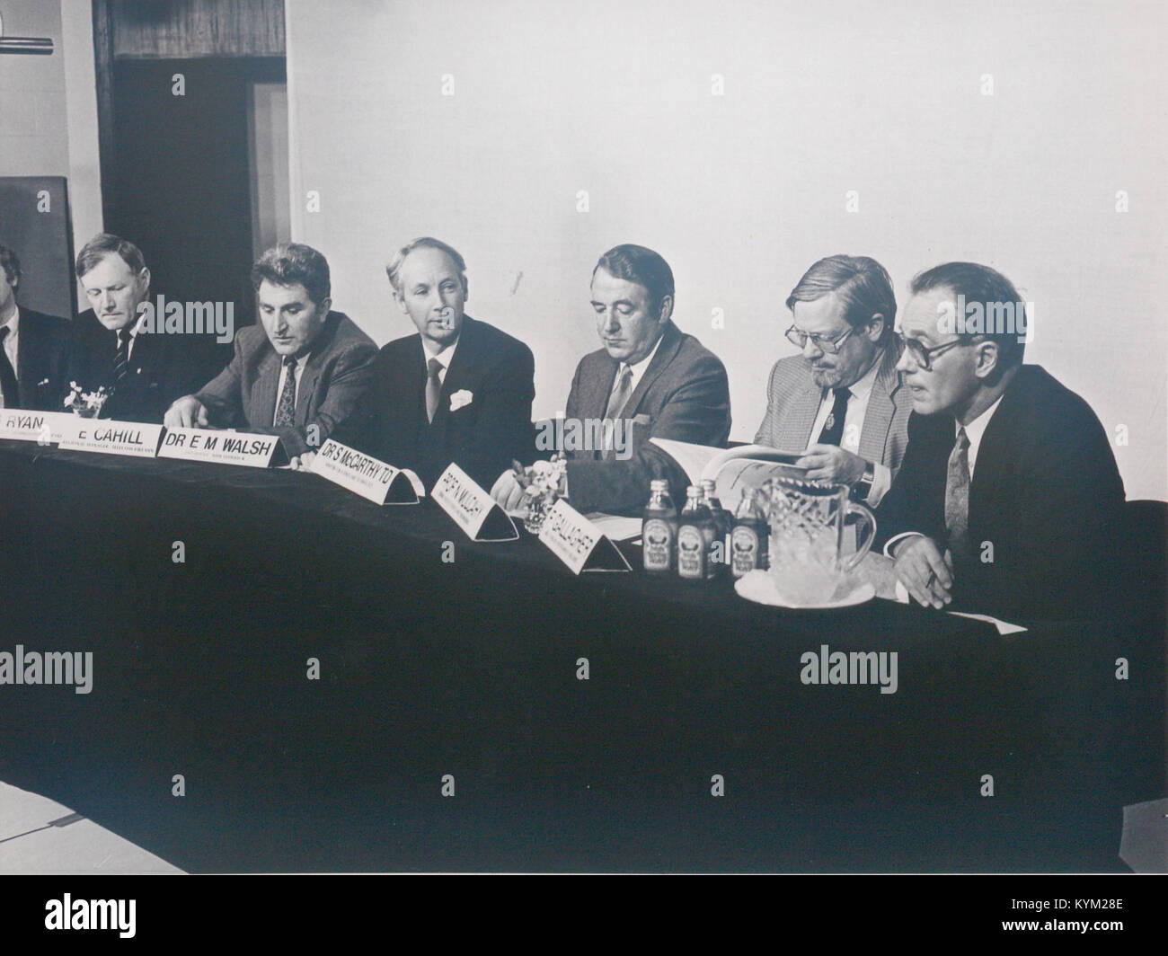 A photograph documenting the launch of International Video Conferencing ...
