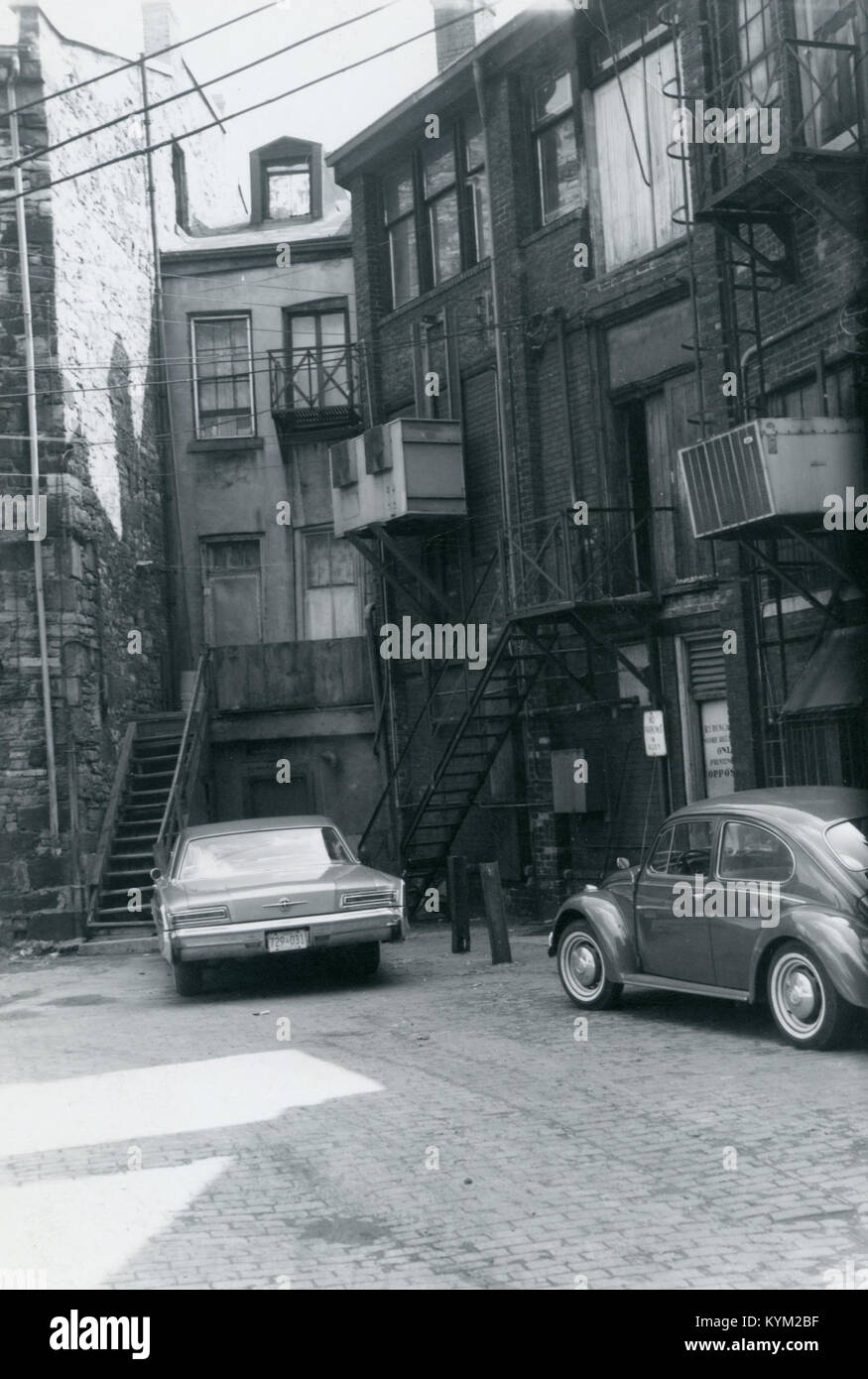 Photograph taken in the 1960s of an alley behind Market Square ...