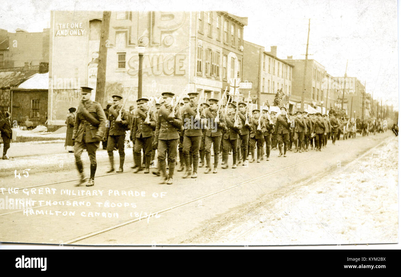 Historical image of a great military parade with eight thousand troops ...