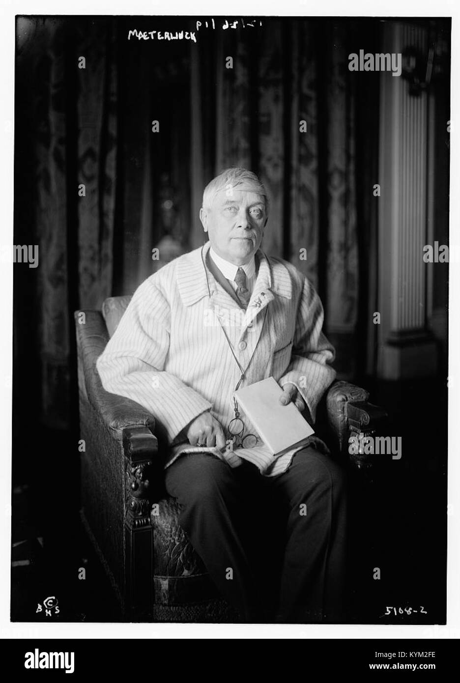 A photograph of Maurice Maeterlinck, captured by the Library of ...