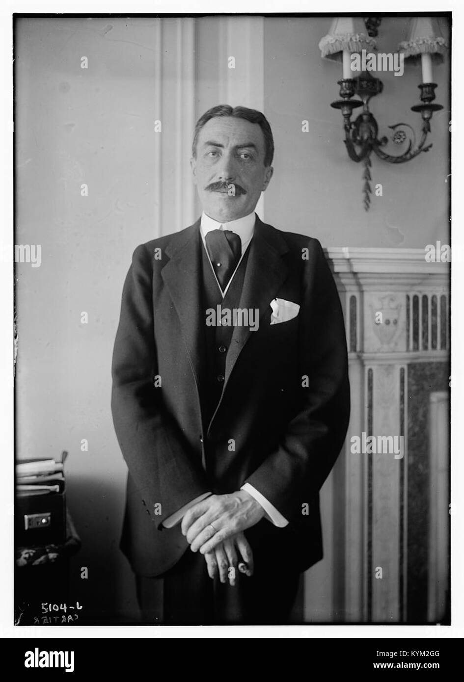 A historical portrait of Cartier, possibly referring to the explorer or ...