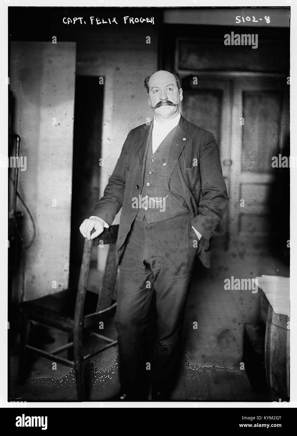 A historical photograph of Captain Felix Froger, depicting a moment ...