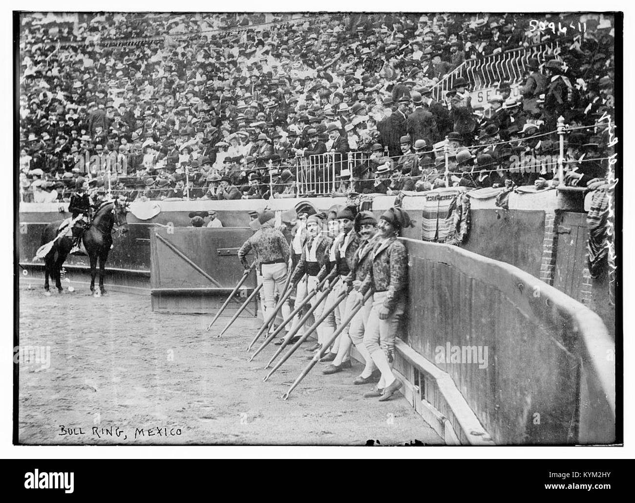 A historic photograph of the Bull Ring in Mexico, captured as part of ...