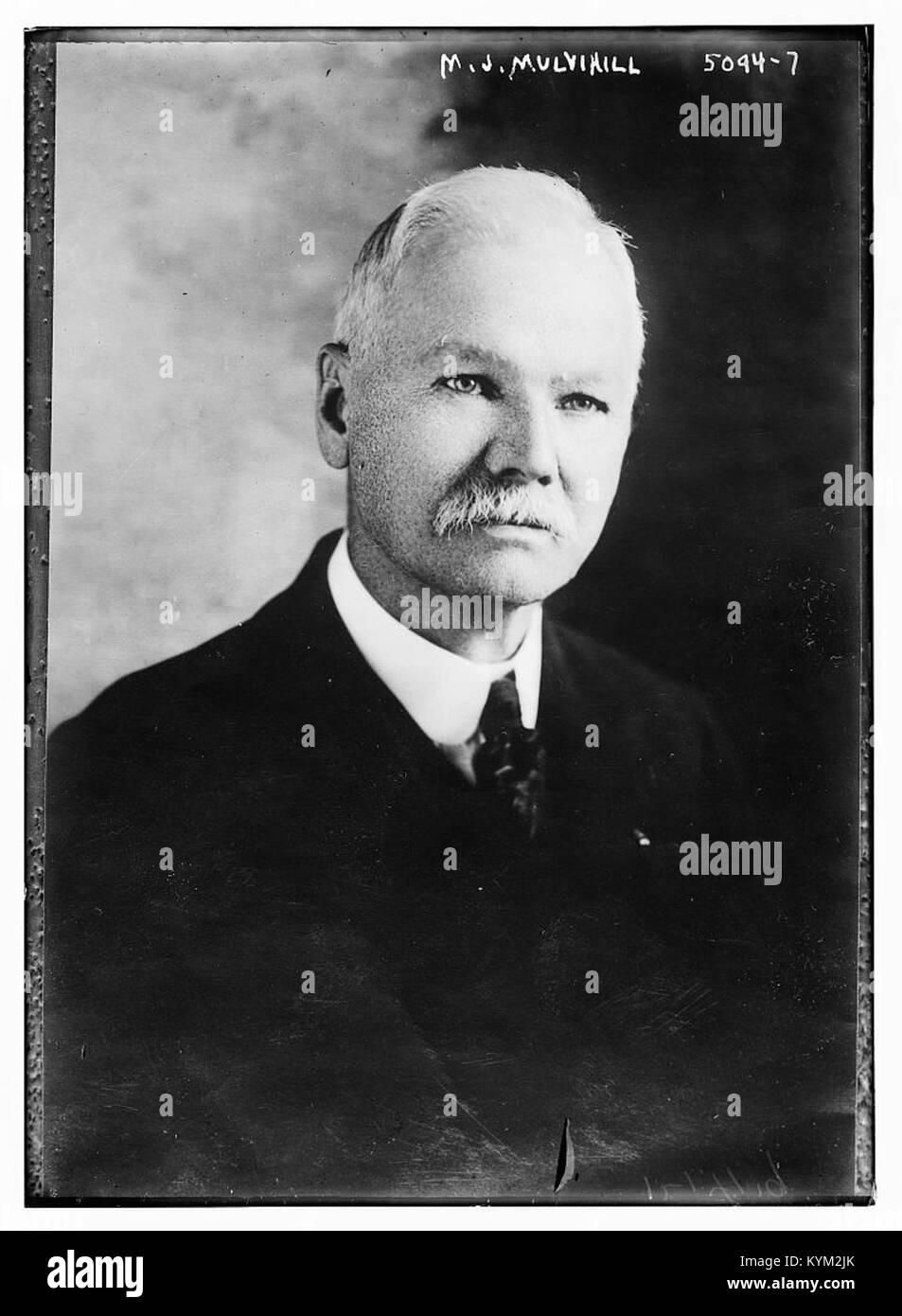 This historical photograph features MJ Mulvihill, captured as part of a ...