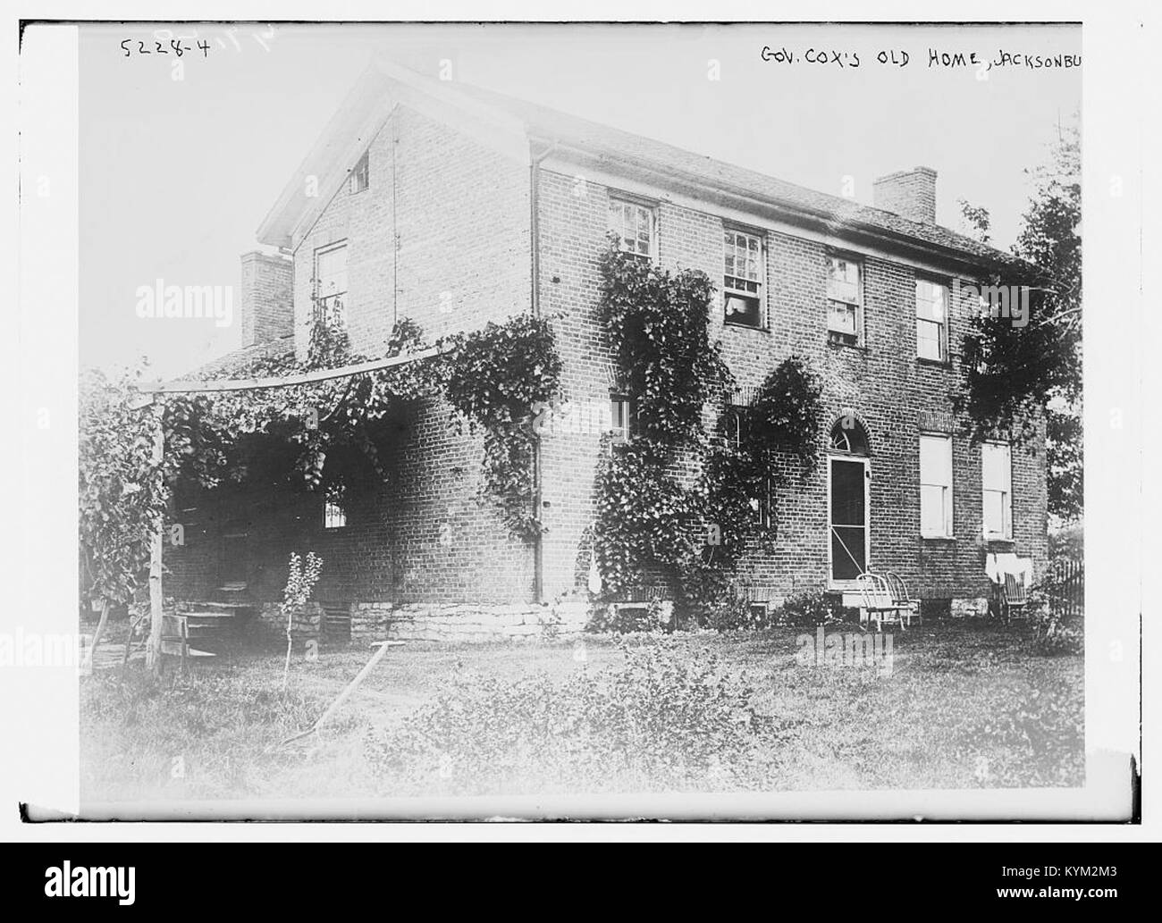 The image shows Governor Cox's old home in Jacksonburg, captured in a ...