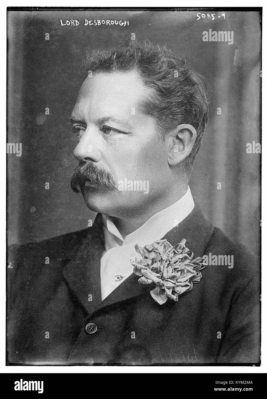 A historic portrait of Lord Desborough, captured in a vintage ...