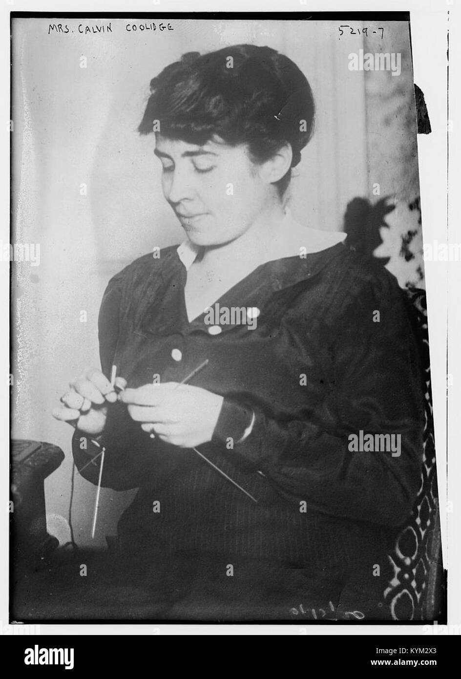 A historical illustration of Mrs. Calvin Coolidge, the First Lady of ...