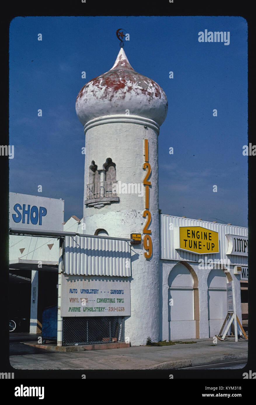 A historic photograph of Hillborn Top Shop (formerly Gates Tires) on ...