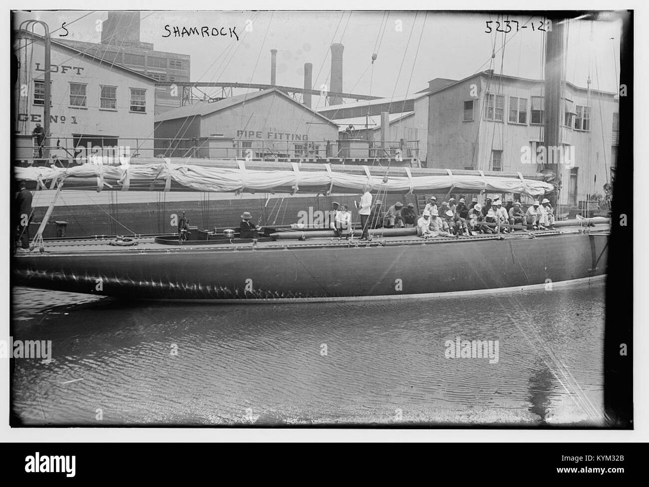 A historical image of the SHAMROCK, captured by the Library of Congress ...