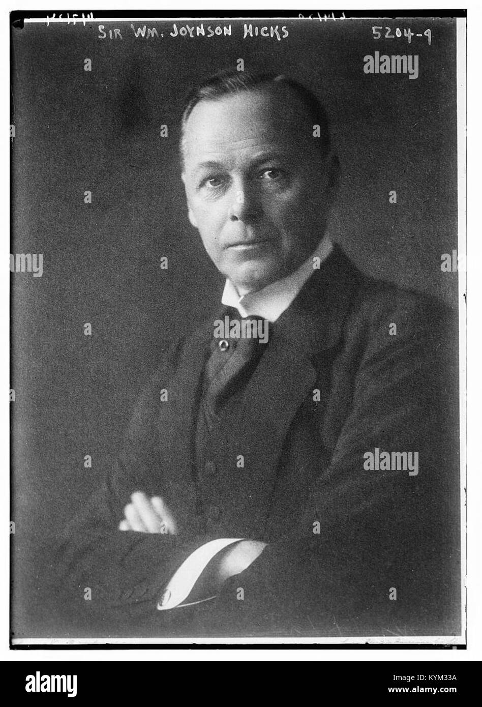 A portrait of Sir William Joynson Hicks, captured by the Library of ...