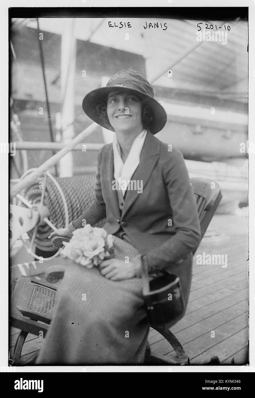 A historical illustration of Elsie Janis, showcasing her contributions ...