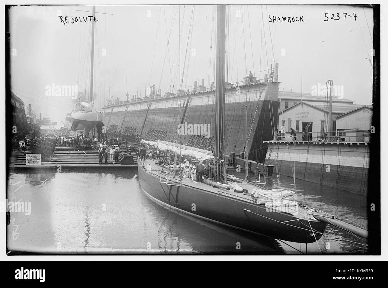 A historical photograph of the Resolute Shamrock, showcasing the ship ...