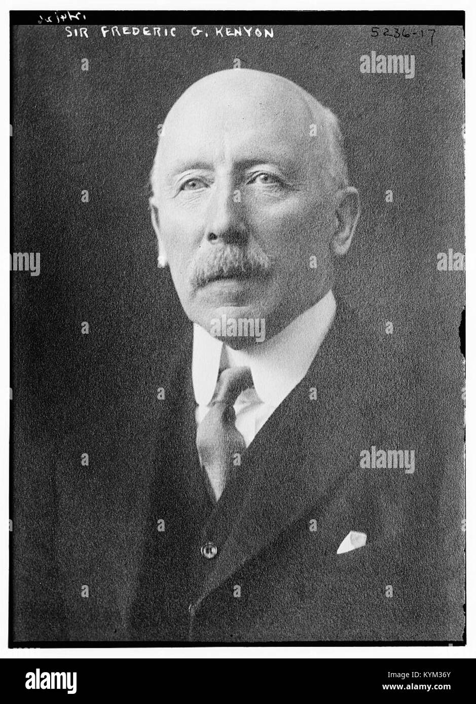 Portrait of Sir Frederic G. Kenyon, an English classical scholar and ...