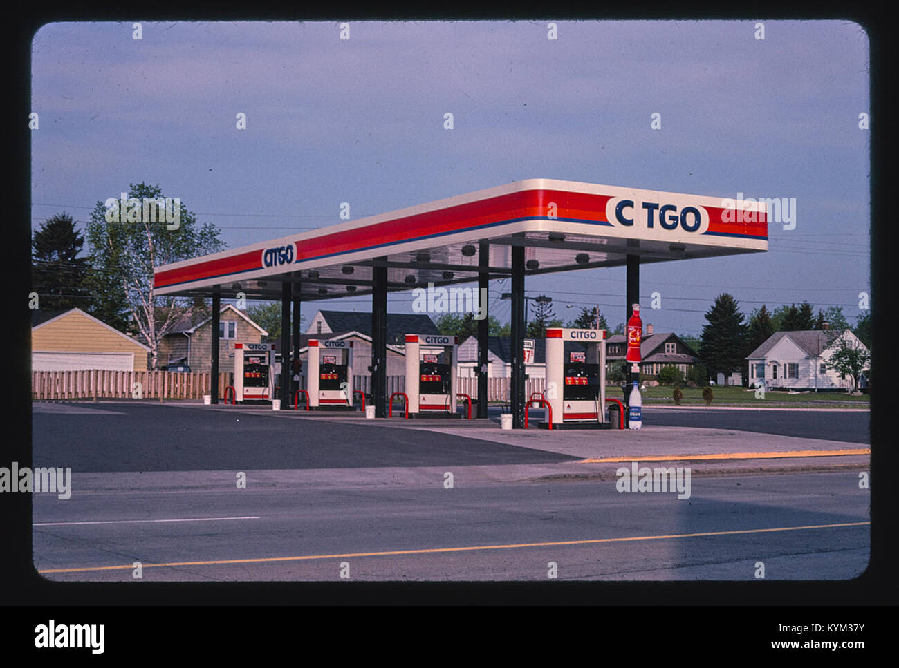 A historic image of a Citgo gas station on Route 2 in Superior ...