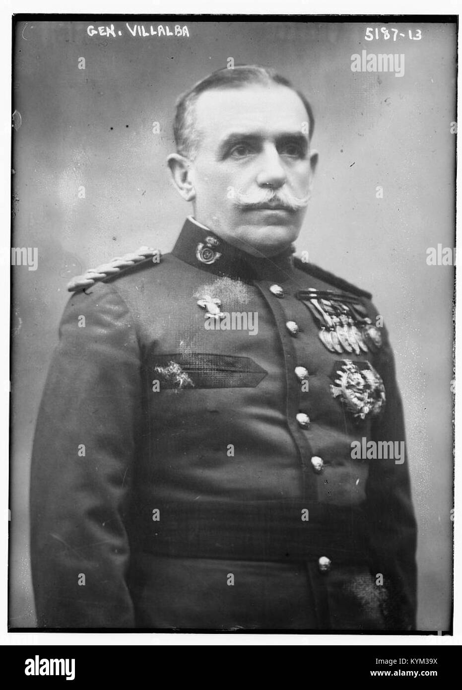 A historic illustration of General Villalba, an important figure from ...