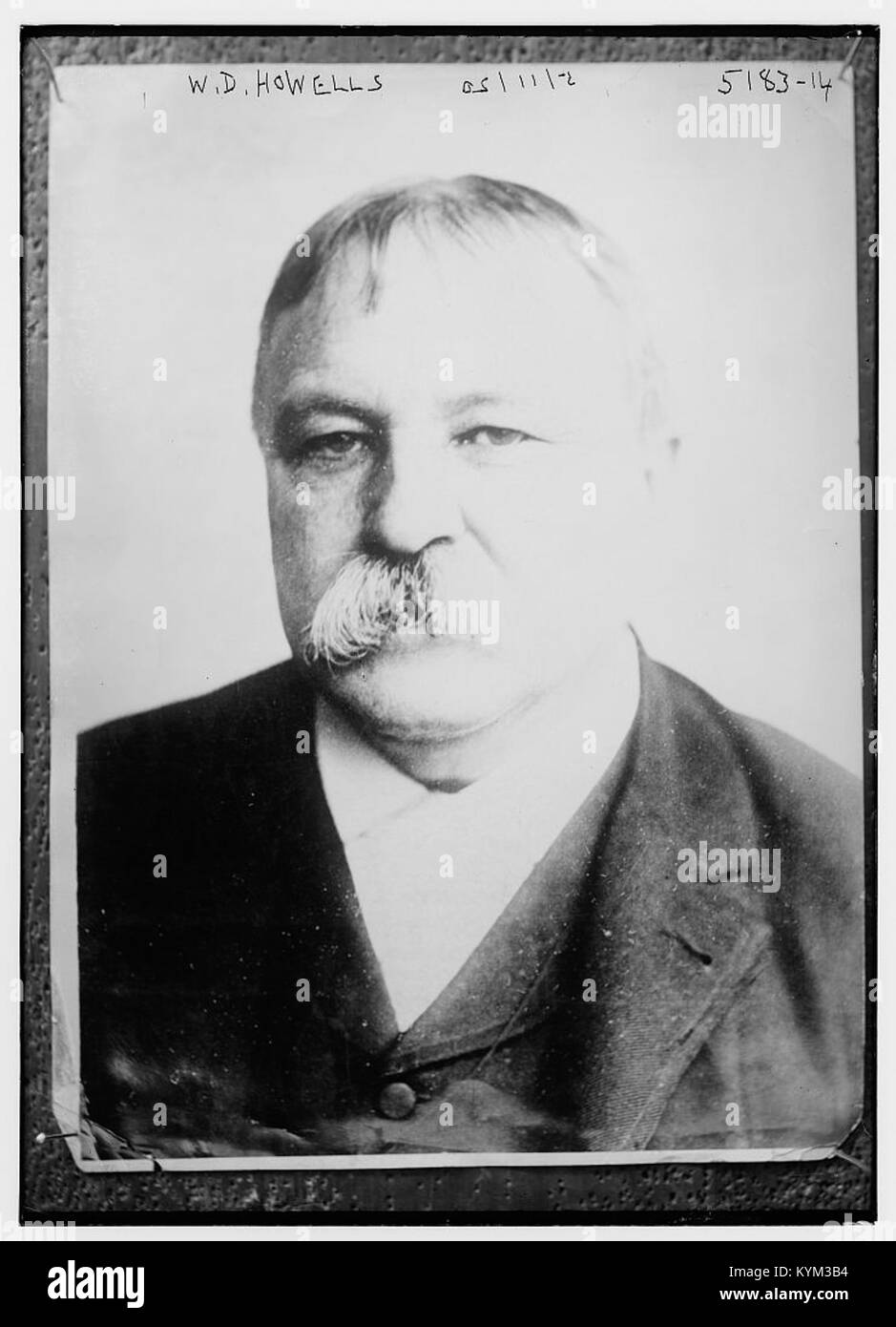 A portrait of W.D. Howells, a prominent American author, showcasing his ...