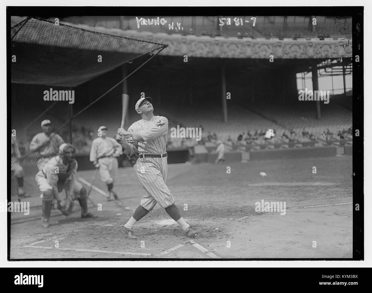 A historic photograph of baseball player Ross Youngs from the New York ...