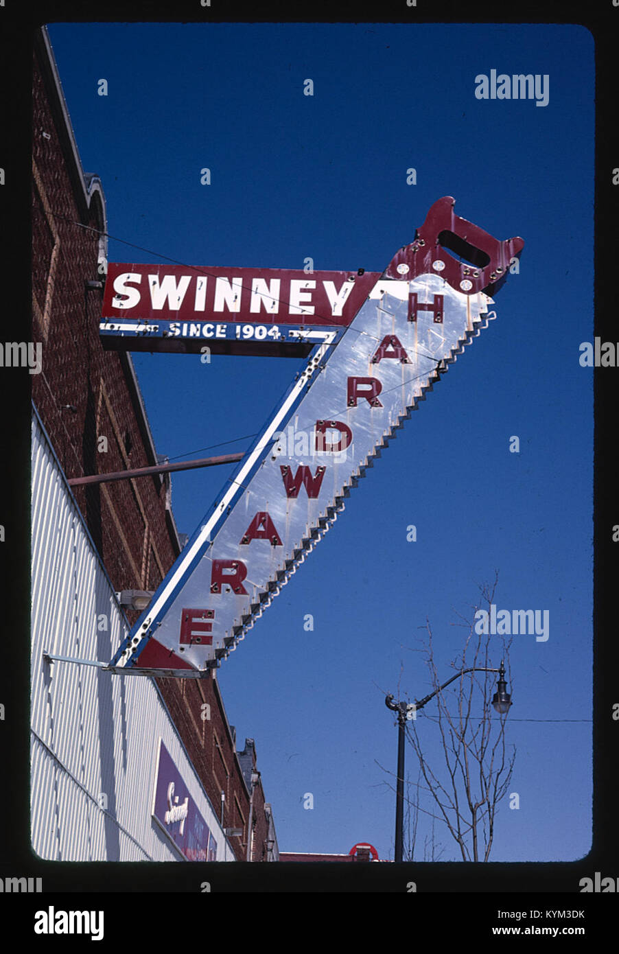 Photograph of the Swinney Hardware sign in Tulsa, Oklahoma, captured as ...