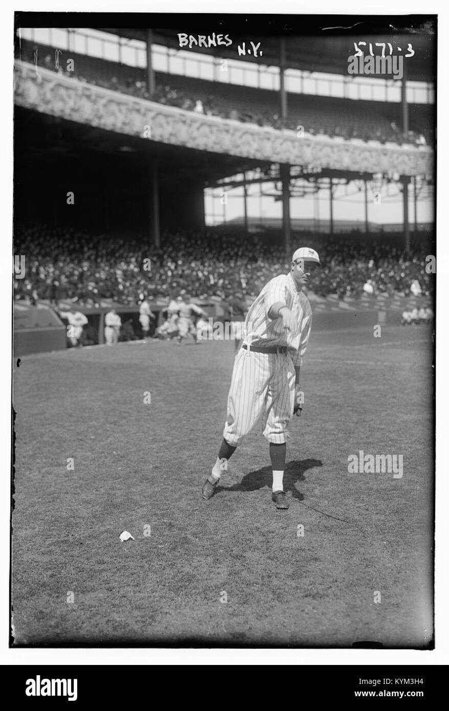 A historic image of Jesse Barnes, a baseball player from the New York ...