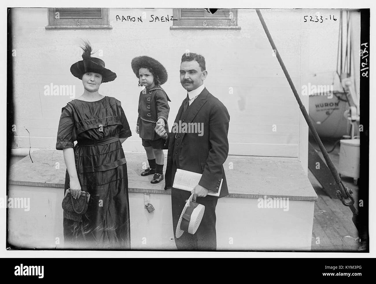A historic portrait of Aaron Saenz, captured by the Library of Congress ...