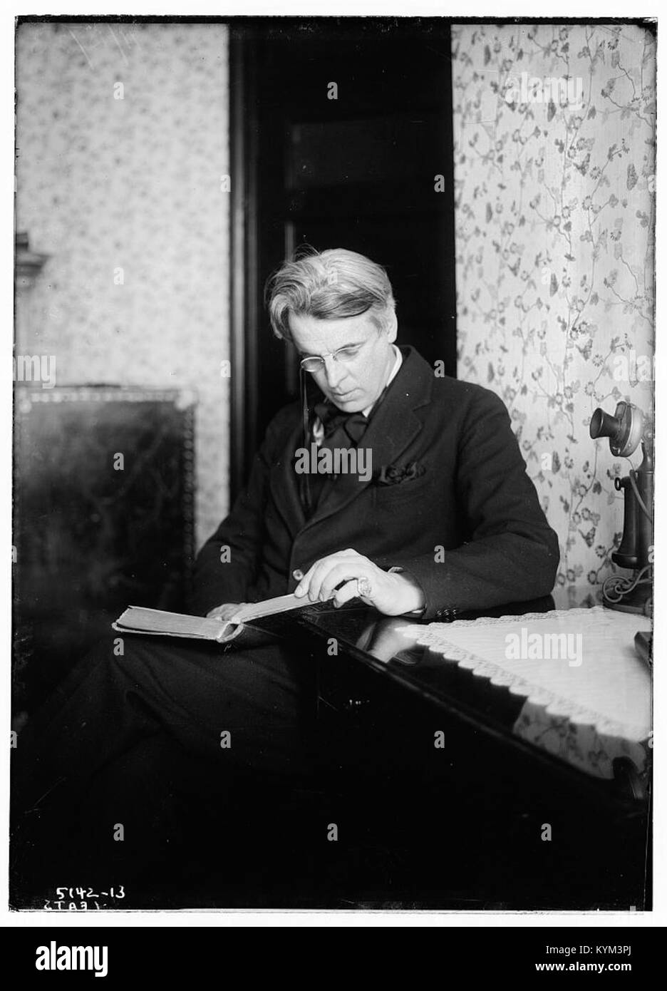 A historical illustration of William Butler Yeats, part of the Library ...
