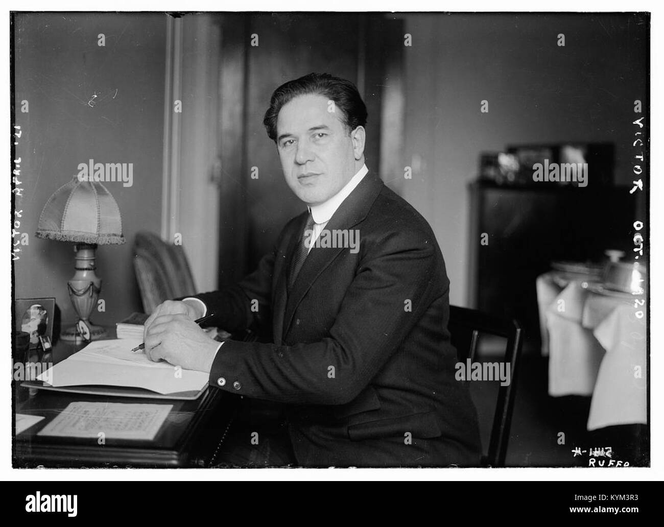 A historic illustration of the tenor Enrico Caruso, taken during his ...