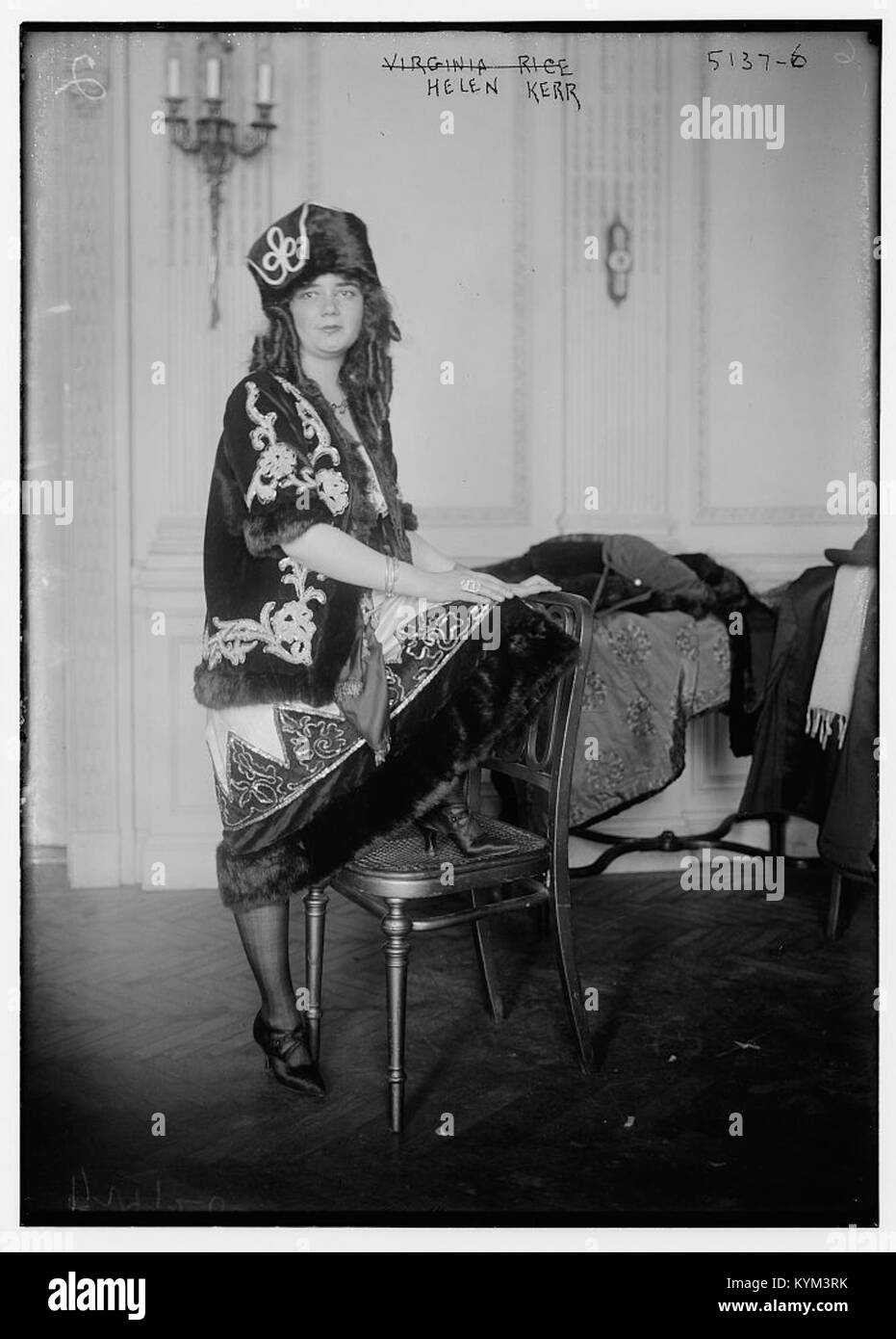 A historical photograph of Helen Kerr, likely taken in the early 20th ...