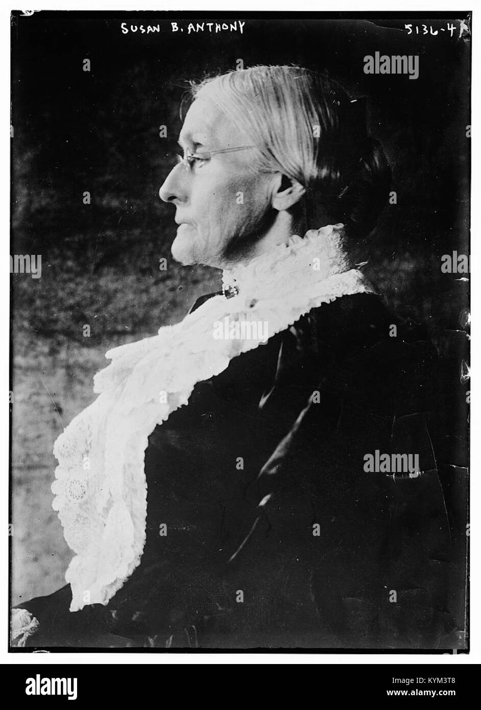 Portrait of Susan B. Anthony, a prominent American social reformer and ...