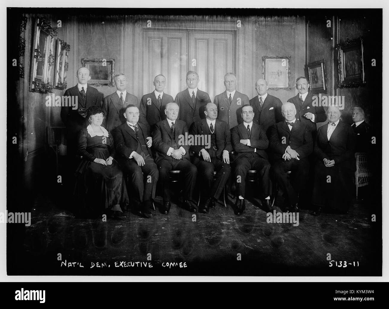 A historical photograph of the National Democratic Executive Committee ...